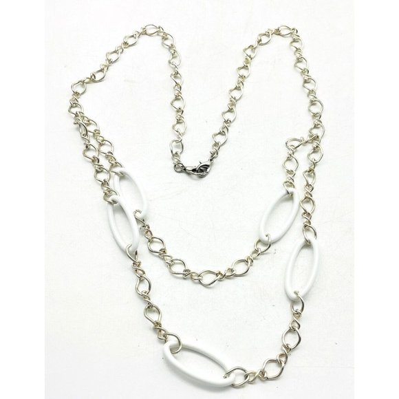 Unbranded | Jewelry | Vintage Mod Double Strand Chain Necklace Enameled ...